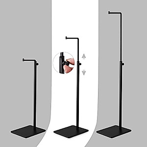 Elitnus Hanging Hook Bag Stand - Set of 2 Adjustable Height Black Handbag Display Stand Set