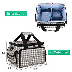 YARWO Carrying Case Compatible with Cricut Joy and Easy Press Mini, Storage Bag for Craft Pens and Other Tool Set, Gray Dots