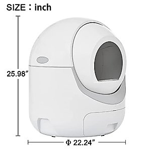 Self-Cleaning Cat Litter Box for Multiple Cats , Scooping Automatically , Suitable for All Kinds of cat Litter, Secure,Odor Removal , App Control, Support 5G&2.4G WiFi