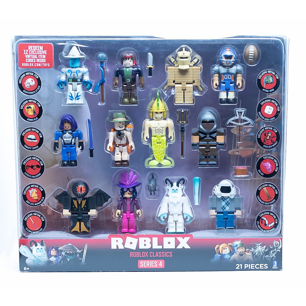 Roblox Classics Series 4 Twenty-One Piece Set 12 Exclusive Virtual Codes