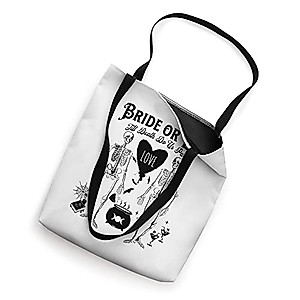 Bride or Die Gothic Witchy Halloween Bachelorette Party Gift Tote Bag