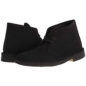 Clarks Men's Desert Chukka Boot, Black Suede 1, 8