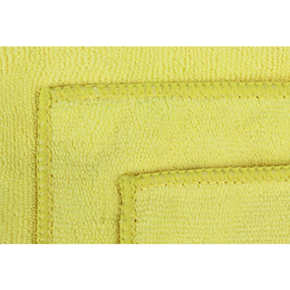 Eurow Microfiber 12 x 12in 300 GSM Cleaning Towels Yellow - 50 Pack