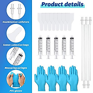 Weewooday 15 Set AI Artificial Insemination Dog Breeding Kit Canine Breeding Kit Dog Semen Collection Bag Disposable Artificial Insemination Pet Supplies (White,27.5 cm)