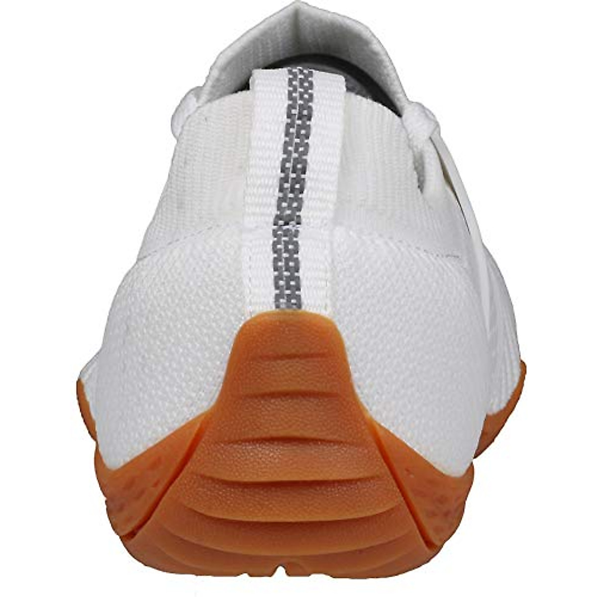 WHITIN Women's Low Zero Drop Shoes Minimalist Barefoot Trail Running Camping Size 7.5-8 Wide Toe Box Lady Fitness Lightweight Sneaker White/Gum 38