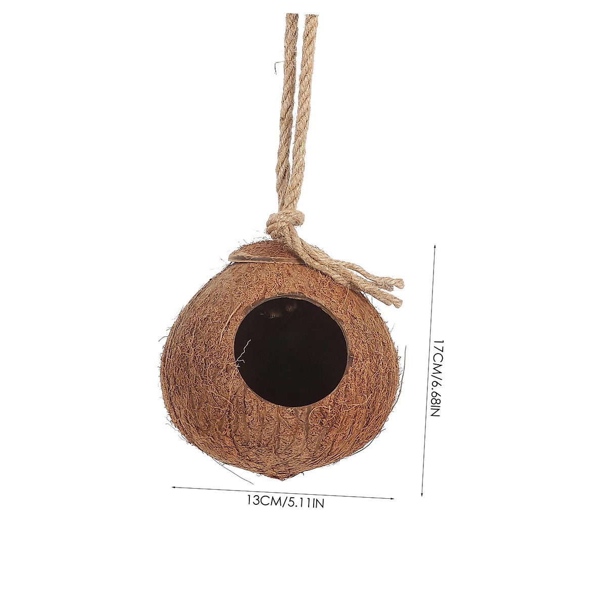 TEHAUX 4pcs Lizard Coconut Nest Pet House Natural Pigeon Bird House Crested Gecko Hide Parrot Cage Cages Bird Hut Pet s Coconut Shell Reptile Pet Nest Bird Cage Rope Hamster