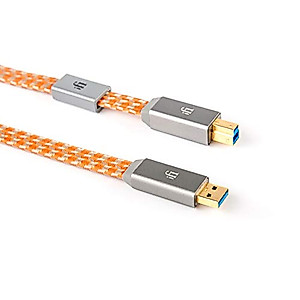 iFi Mercury3.0 Audiophile USB 3.0 A to B Cable for Computer/USB Audio and Data Transfer (0.5m, USB 3.0 B)