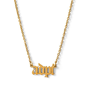 Sorority Shop Alpha Delta Pi Necklace — ADP Old English Font Design, 18K Gold Plated, Alpha Delta Pi Gifts for Women