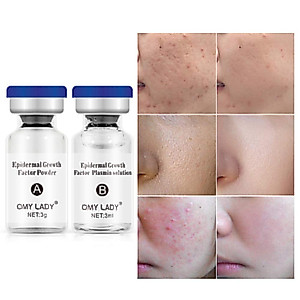 EGF Skin Rejuvenation Serum & Epidermal Growth Factor Powder Kit, Moisturizing Removing Wrinkles, Fine Lines and Pigmentation, Acne Scars Treatment Facial Repairing Serum