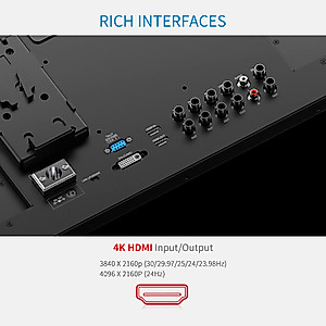 FEELWORLD P173-9HSD-RM 7RU 17.3 Inch Rack Mount Broadcast LCD Director Monitor with Full HD 1920×1080 3G-SDI HDMI YPbPr Input and Output