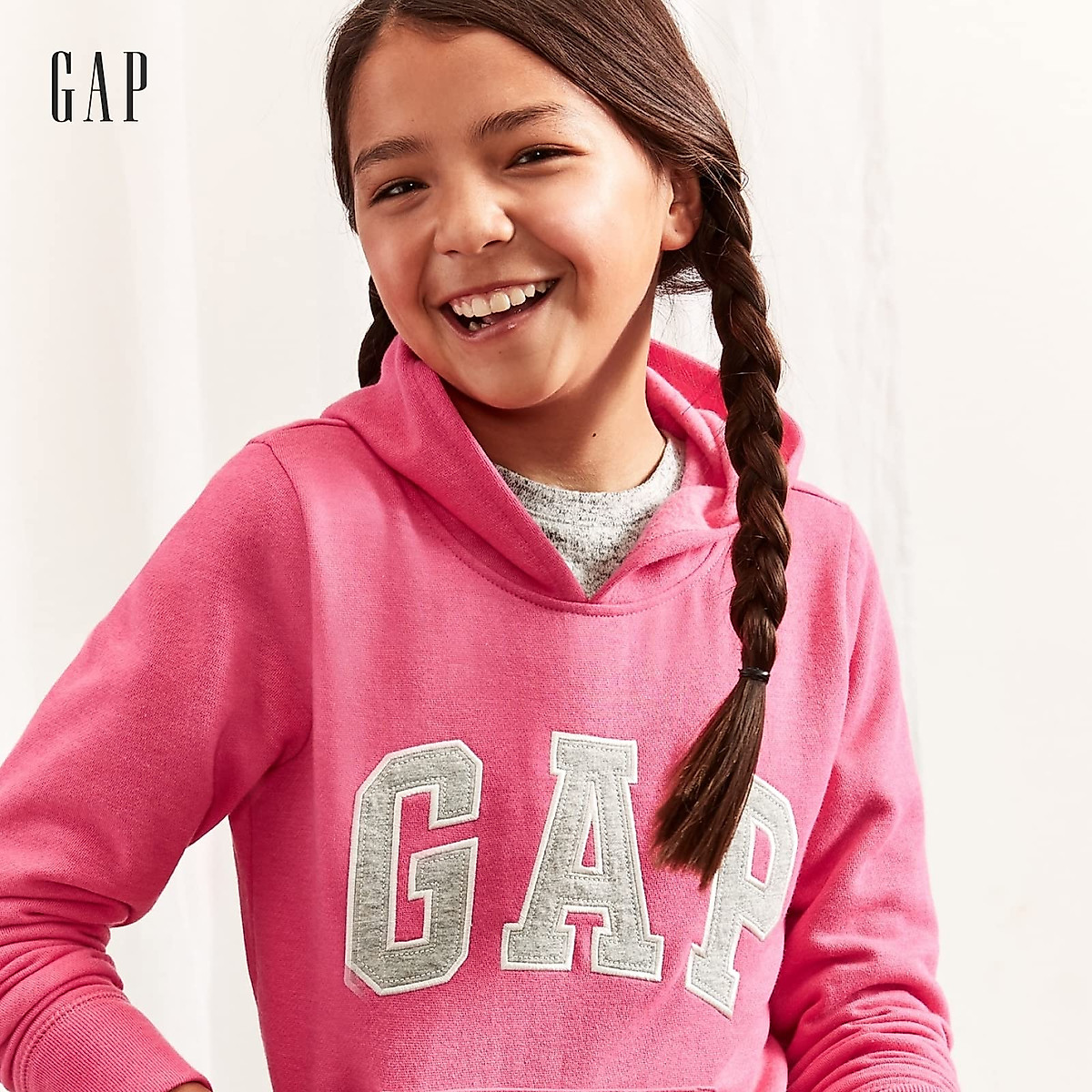 GAP Baby Girls Logo Hoodie Sweatshirt, Pink Jubilee Nylon on, XX-Large US