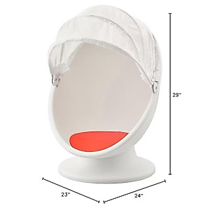 home stuff Swivel Chair White/Red Spinning Chair for Kids Sensory for Improving Physical Coordination with Non Slip Sitting and More Safer and Ideal Companion for Autism Children