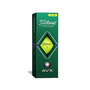Titleist AVX Golf Balls, Yellow, (One Dozen) (T9112S)