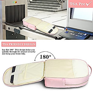 Scothen Laptop Backpack for Women 15.6 Inch Computer Backpack with USB Port & RFID Pocket,Water Resistant School College Bookbag,Fashion Student Teacher Nurse Backpack for Women Work Travel,Pink