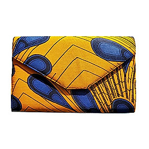 Dupsie's Peacock African Print Clutch Purse