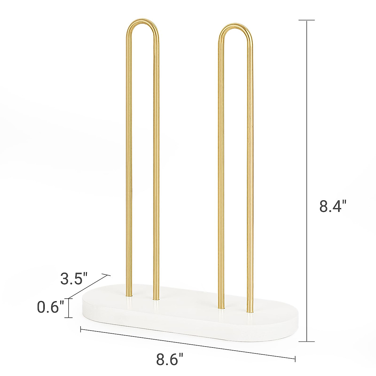 Dahey Scrunchie Holder Hair Tie Organizer Stand 2 Tier Metal Scrunchies Organizer Modern Hair Accessories Organizer Storage Display 50-70 Scrunchies Jewelry Scrunchy Holder for Girls, Gold