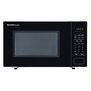 SHARP Black Carousel Cu. Ft. 1000W Countertop Microwave Oven (ISTA 6 Packaging), 1.1 Cubic Foot, 1000 Watts