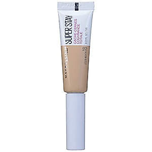 Maybelline New York Super Stay Super Stay Full Coverage, Brightening, Long Lasting, Under-eye Concealer Liquid Makeup For Up To 24H Wear, With Paddle Applicator, Light/Medium, 0.23 fl. oz.