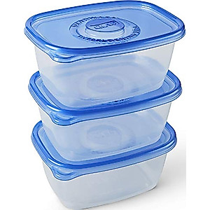 GladWare Deep Dish Food Storage Containers | Large Rectangle Food Storage, Food Containers Hold up to 64 Ounces of Food | Glad Containers with Glad Lock Tight Seal, 3 Count, Standard