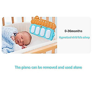 Deerbb Baby Play Mat for Infant with Music and Mirror, Newborn Piano Activity Center Toys Gym Floor Playmat for Boys Girls 3 6 Months