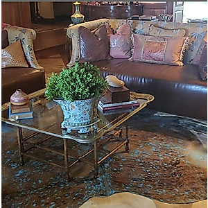 Deluxe Cowhides - Cowhide Area Rug - Turquoise Cowhide Approx 8X7 feet or 244X213cm