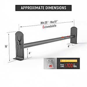 AA-Racks Model DX36 Compatible Ford Transit Connect 2008-13 Steel 2 Bar Utility Drilling Van Roof Ladder Rack System - Sandy Black