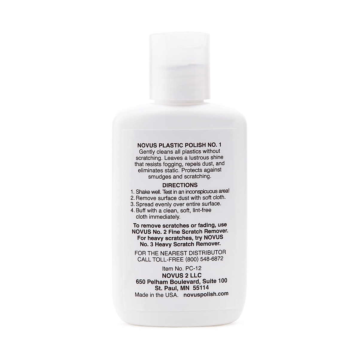 NOVUS 7026 | Plastic Clean & Shine #1 | 2 Ounce Bottle