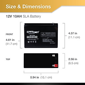 12v 10Ah SLA Rechargeable Battery - F2 Terminals