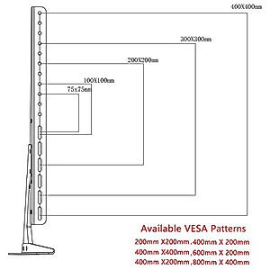 Universal TV Stand Table Top Base for 34 to 70 Inches LCD Flat Screen TV,Black