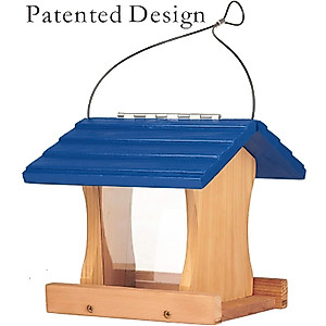 Alaskan Western Red Cedar Ranch Bird Feeder Kit to Build - Wood Birdhouse Building with Hanging Rope, Paints and Brushes. Longtime Durability. Patented Design Bird House.