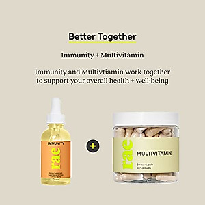 Rae Wellness Immunity Drops - Supports Immune System with Vitamin C, Zinc and Vitamin B6 - Liquid Immune Support Drops - Vegan, Non-GMO, Gluten-Free - 1.9 Oz (30 Servings)