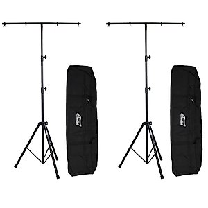 AST4421A2 Two-Pack Lighting Stands With Two T-Bars And Two Carrying Bags