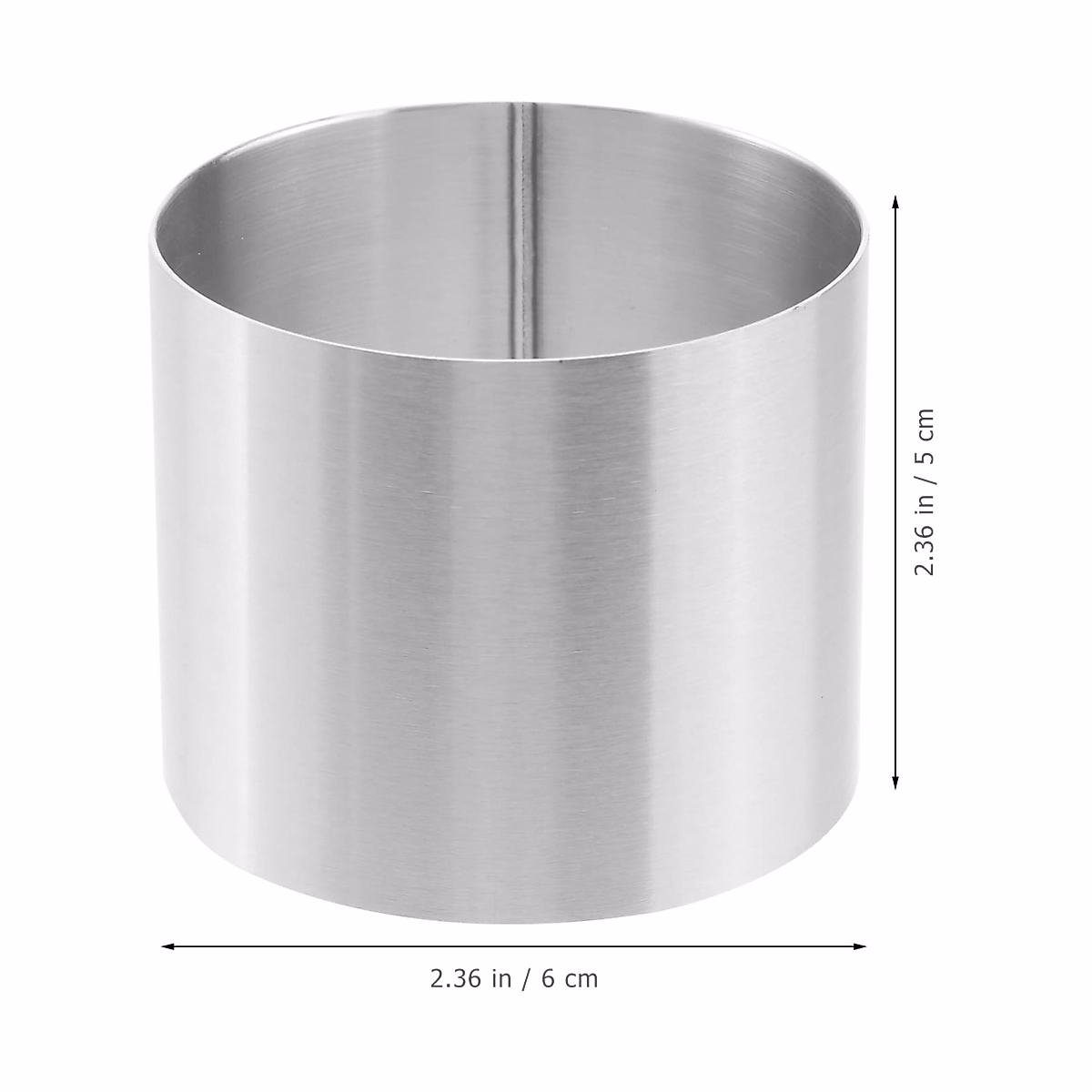 Yardwe 12pcs Mousse Cake Mold Round Mousse Ring Stainless Steel Cake Mousse Ring for Desserts Pastry Eggs 6 * 6 * 5CM