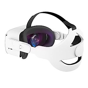 SINWEVR Adjustable Head Strap Compatible for Quest 2 VR Headset, Elite Strap Replacement for Enhanced Support and Comfort in VR, Durable and Lightweight(Lvory White)