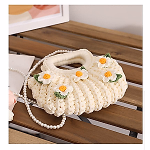 WYKDD Handmade Knitting Bag Wool Crochet Knitting Material Bag Hand Knitting Finished Bag