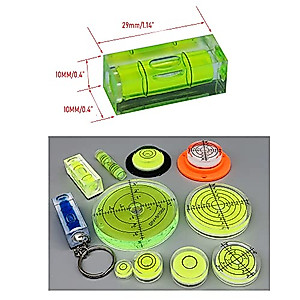 Mini Bubble Spirit Level Tripod Picture Hanging Level Tool Horizontal Leveler for RV, Machines, Furniture, Tripods, Camera Equipment, Set of 2