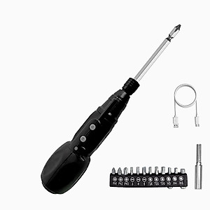 Precision Electric Screwdriver, 13 in 1 USB Rechargeable Screwdriver Set, Auto & Manual Modes, Cordless Power Repair Tool Kit with LED Lights, Portable Repair Tools for Phone, Camera, Laptop, Clock