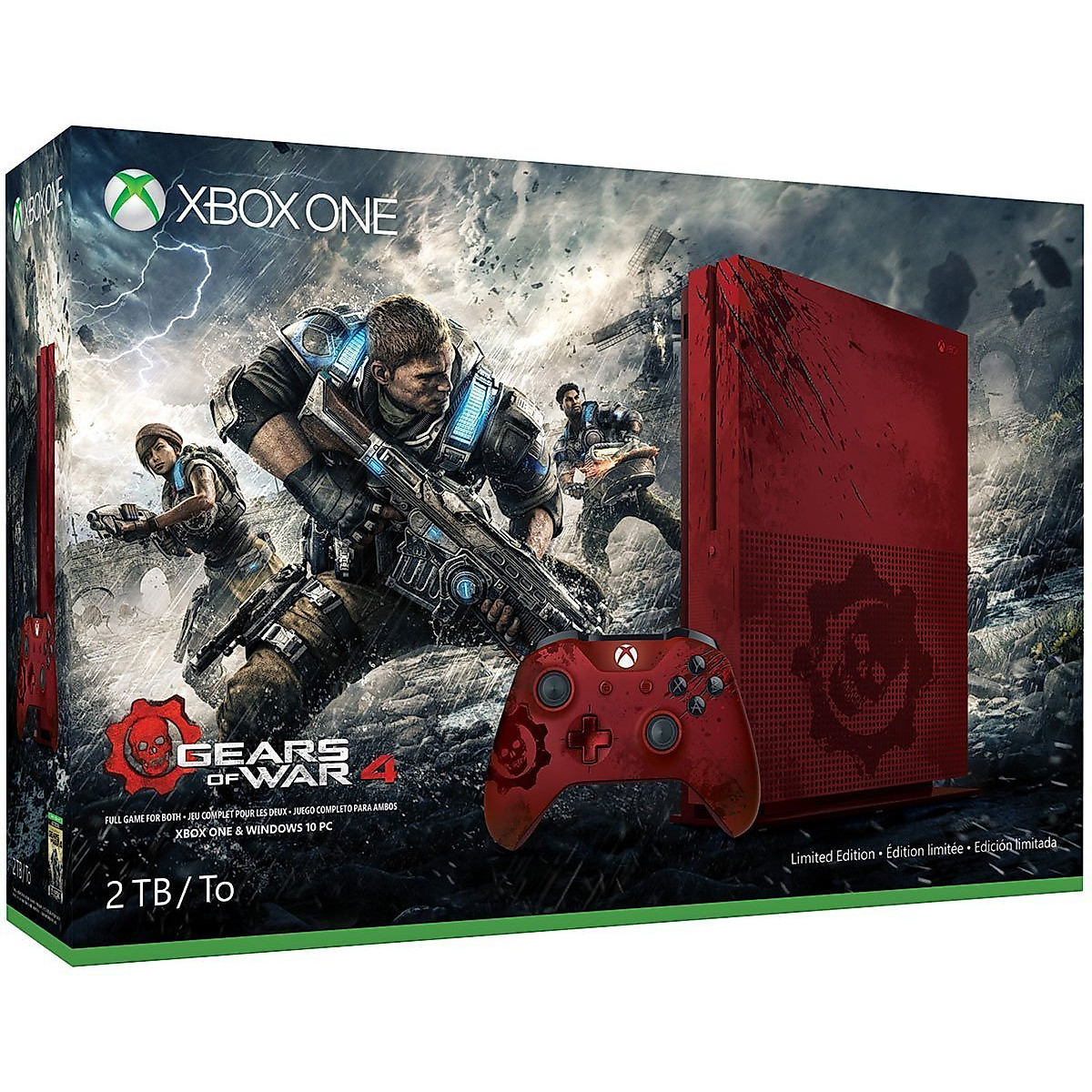 Xbox One S 2TB Limited Edition Console - Gears of War 4 Bundle (Certified Refurbished) [Video Game]