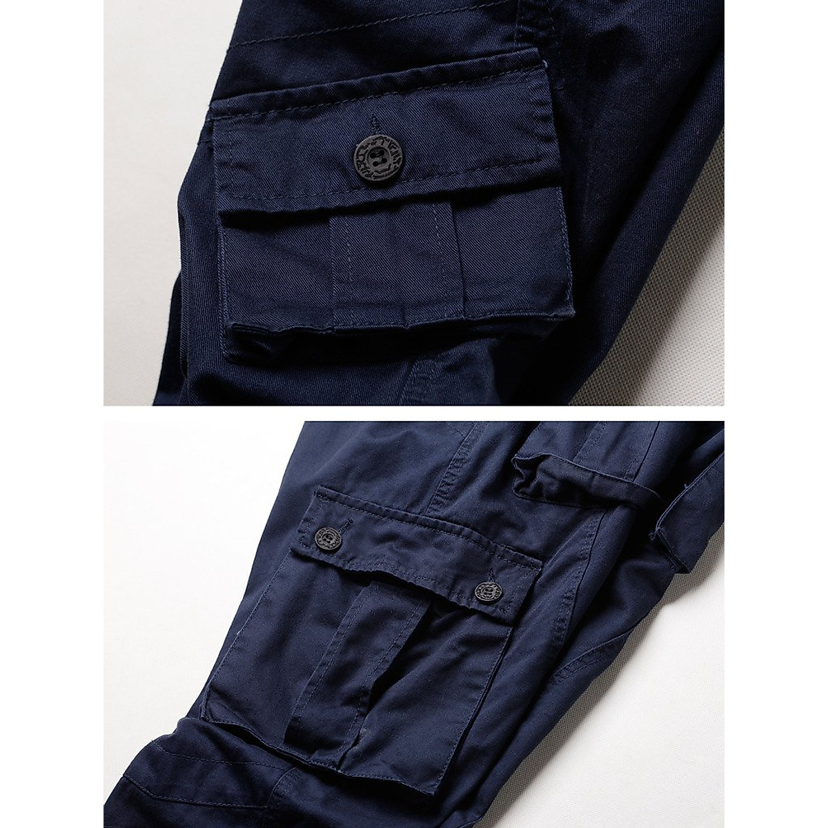 AKARMY Men's Casual Cargo Pants Military Army Camo Pants Combat Work Pants with 8 Pockets Royal Blue 42