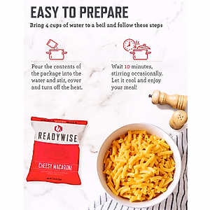 READYWISE - 72 Hours, 30 Servings, Emergency Food Supply, MRE, Pre-made, Freeze-Dried, Survival Food, Meal Essentials for, Camping, Hiking, and, Emergencies, Individually Packaged, 25-Year Shelf Life