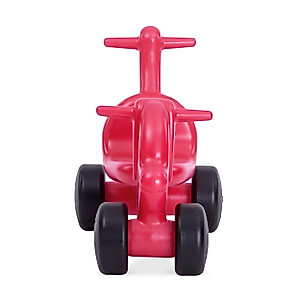 Careplay 2-in-1 Puppy Push & Ride-on Toy, Indoor & Outdoor Use, Low Profile Seat, Recommended for Children up to 50lbs, Durable Construction, Made in The USA (Red)