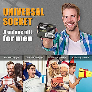 Gifts for Men Dad Boyfriend, Universal Socket, Universal Socket Tools, Mechanic Tools with Power Drill Adapter(7-19mm) Socket Grip, Gift Ideas for Dad, Husband, Boyfriend.