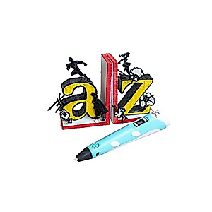 SCRIB3D P1 3D Printing Pen with Display - Includes 3D Pen, 3 Starter Colors of PLA Filament, Stencil Book + Project Guide, and Charger