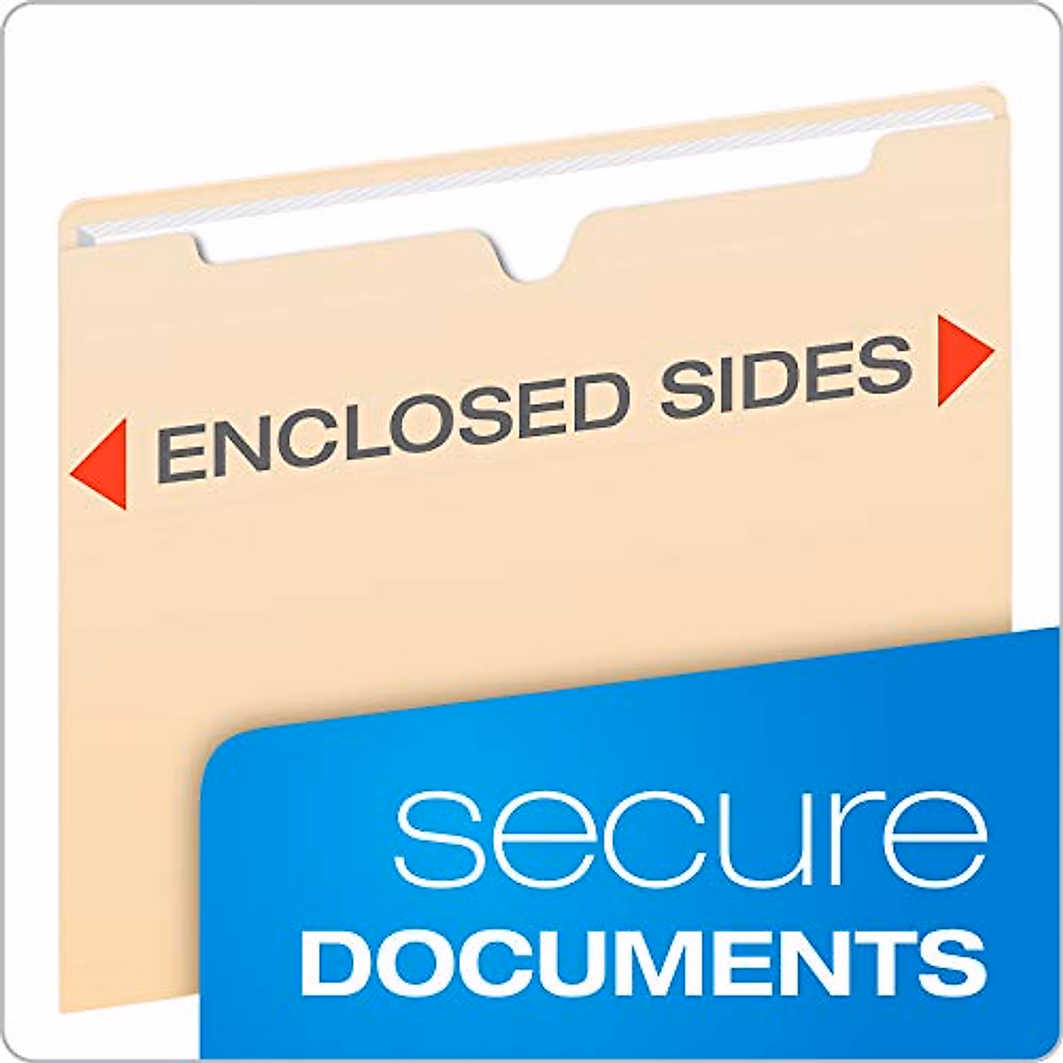 Pendaflex File Jackets, Flat, No Expansion, Manila, Letter Size, Straight Cut Tab, 100/Box (24990)