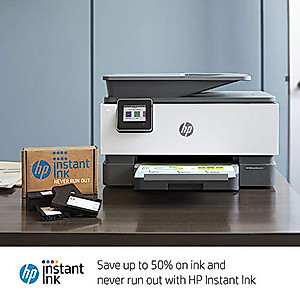 HP OfficeJet Pro 9015 All-in-One Wireless Color Printer, with Smart Home Office Productivity, HP Instant Ink, Works with Alexa (1KR42A)