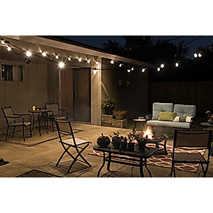 Lights By Night LED Bistro String Lights 12 ft | 6 Shatter Resistant Lifetime Bulbs, 2200K Warm White, Weather Resistant, Indoor/Outdoor, Commercial Grade, Perfect for Backyard, Porch, Patio, 38353