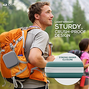 OPTIPAK Multipurpose Purse Pouch | Neoprene Makeup Bag with Zipper Pouch & Carabiner Keychain | Portable Travel Cosmetic Bag, Women’s Travel Makeup Tote (Pack of 1)