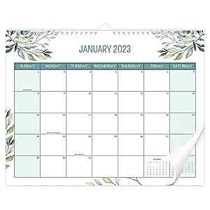 Calendar 2023 - 12 Month Wall Calendar From January 2023 to December 2023.15" X 11.8" Large Twin-Wire Binding Monthly Weekly Planner Academic Calendar