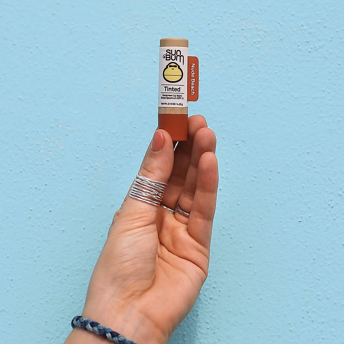 Sun Bum Tinted Lip Balm Nude Beach | SPF 15 | UVA / UVB Broad Spectrum Protection | Sensitive Skin Safe | Hypoallergenic, Paraben Free | Ozybenzone Free | 0.15 Oz