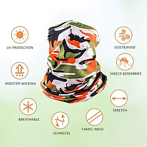 Uneam Men's Standard Balaclava, Camouflage(6 Pack), 5 1/8